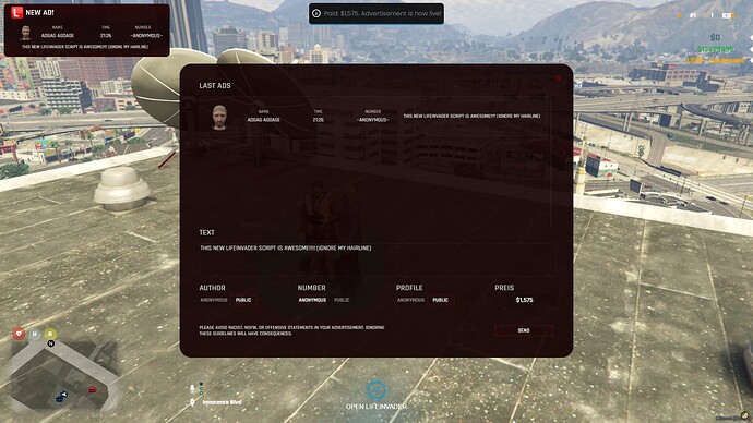 [ESX] [FIVEM] [5d] LIFEINVADER SCRIPT - FiveM Releases - Cfx.re Community