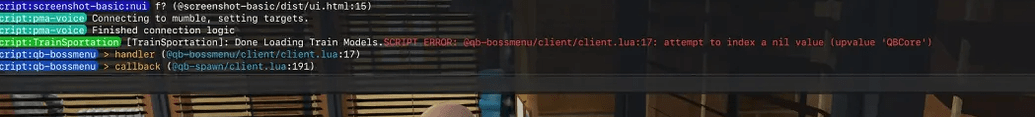 [How to Fix] attempt to index a nil value (upvalue "QBCore") - QBCore - Cfx.re Community
