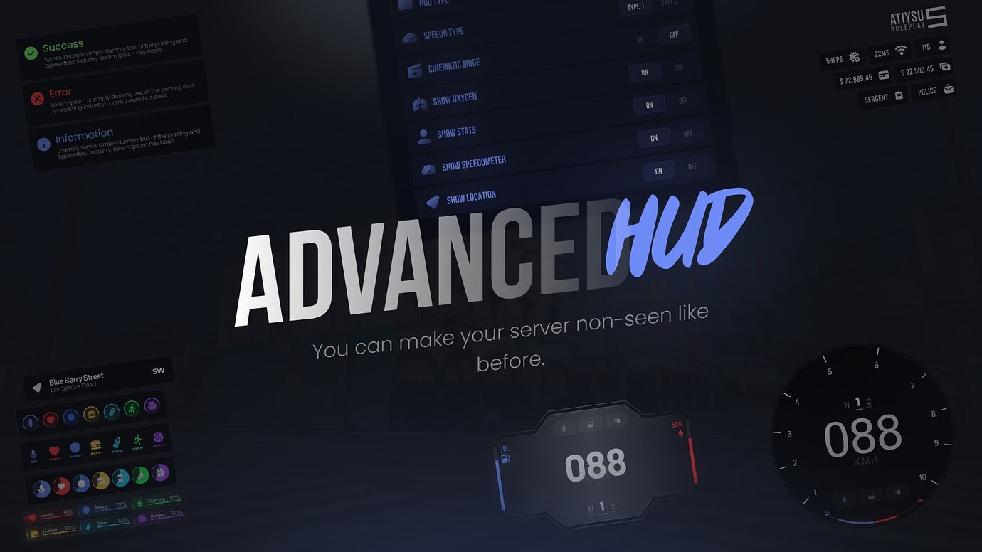 [QB & ESX] Advanced Hud | Nitro, Notification and Stress - FiveM ...