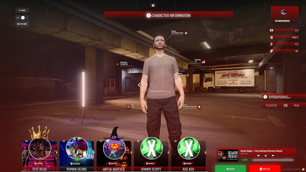 Advanced Multicharacter VIP Feature Extreme Detail - uniqers-multicharacter #esx #qbcore # ...