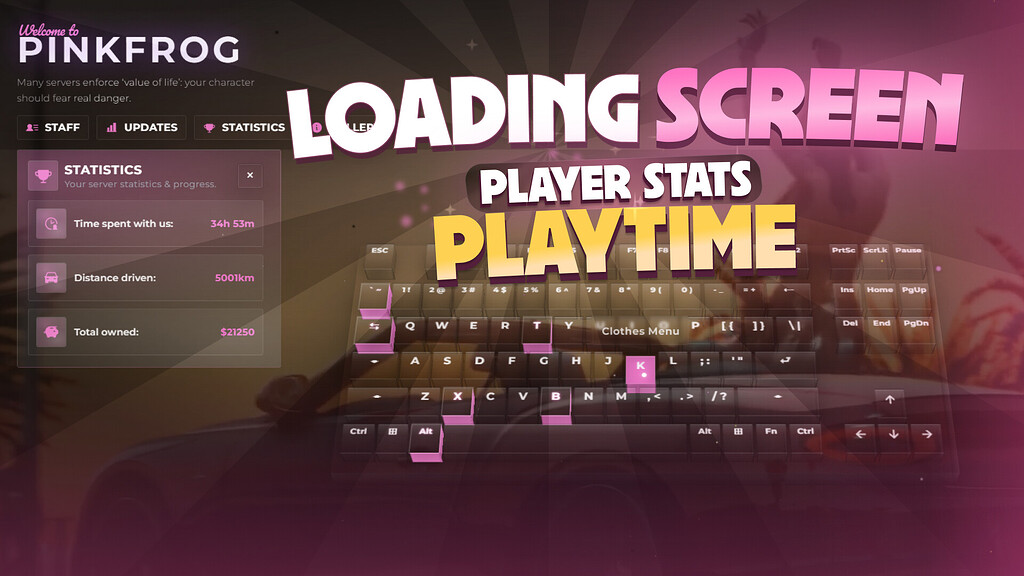 [PAID] Loading Screen with PlayTime Ranking, Futuristic 3D KeyBinds ...