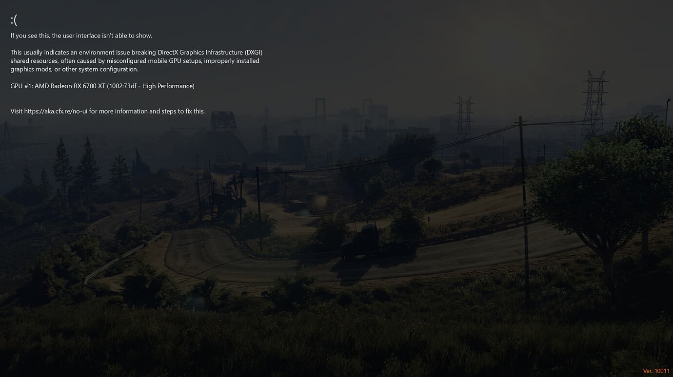 DirectX Graphics Infrastructure (DXGI) Issue - FiveM Client Support - Cfx.re Community