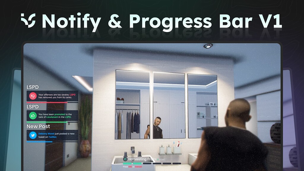 Notification & Progress Bar V1 - FiveM Releases - Cfx.re Community Notification & Progress Bar V1 - FiveM Releases - Cfx.re Community