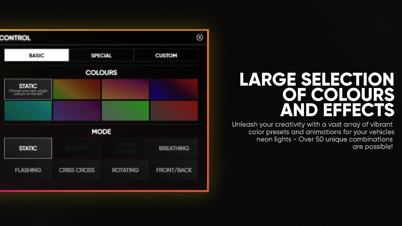 Advanced Vehicle Lighting Menu [QBCore/QBox/ESX] | Midnight Neon ...