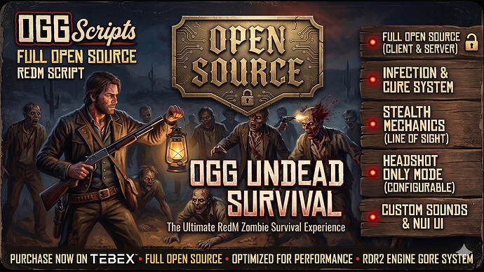 [PAID] [RedM] OGG Undead Survival | FULL OPEN SOURCE | Dynamic Zombies ...