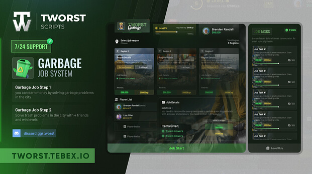 Ultimate Job Bundle [Garbage, Electrician, Gardener, Diving] [QB & ESX ...