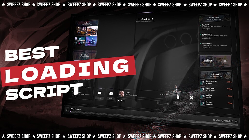 Fivem Loading Screen Script | Sweepz Load Screen - FiveM Releases - Cfx.re Community
