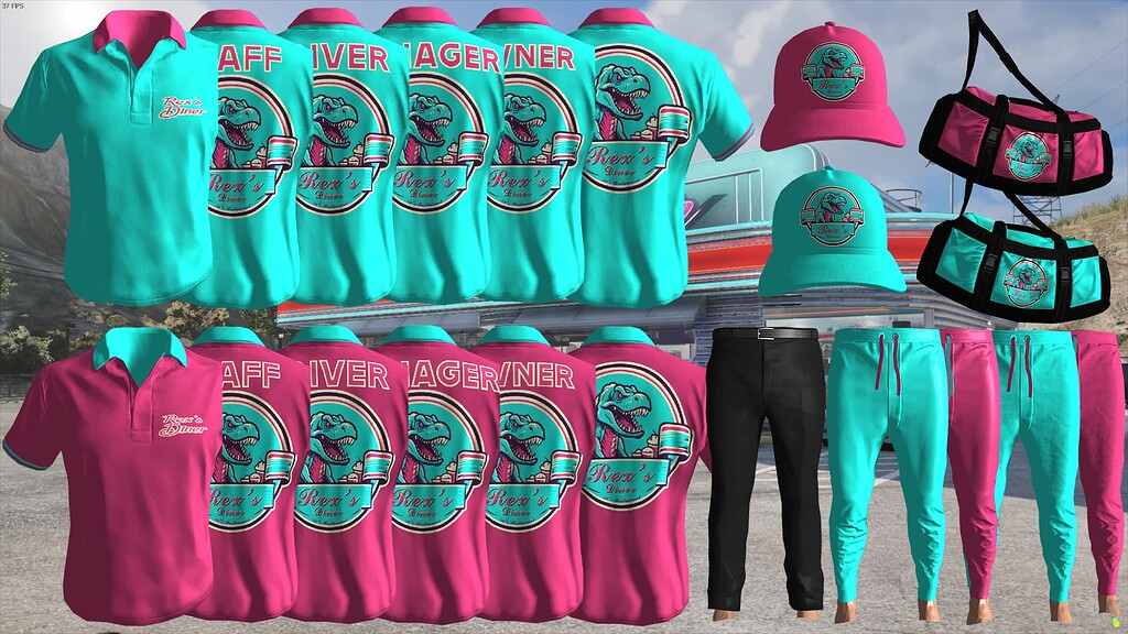Rex's Diner Uniform 1 for Male and Female [Lore Friendly] [On Sale ...