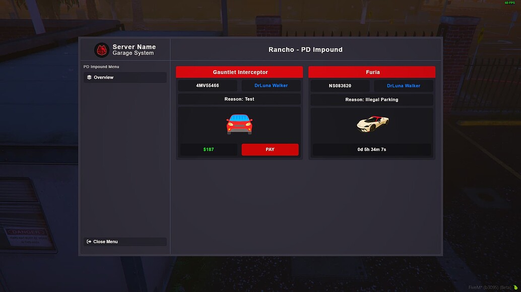 [PAID] [ESX] NS Garage System - FiveM Releases - Cfx.re Community