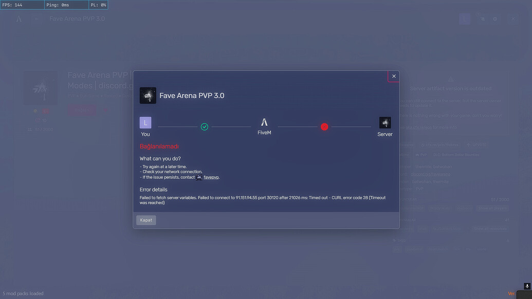 getting 30120 port error at every server - FiveM Client Support - Cfx.re Community