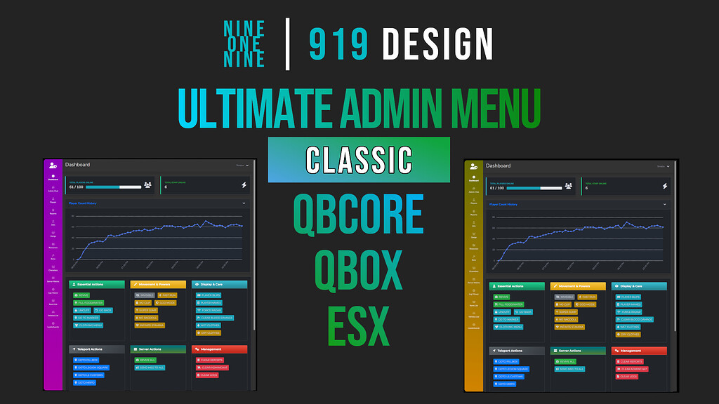 [PAID] [QB/ESX] 919 ADMIN CLASSIC - The Legacy Admin Menu - FiveM ...