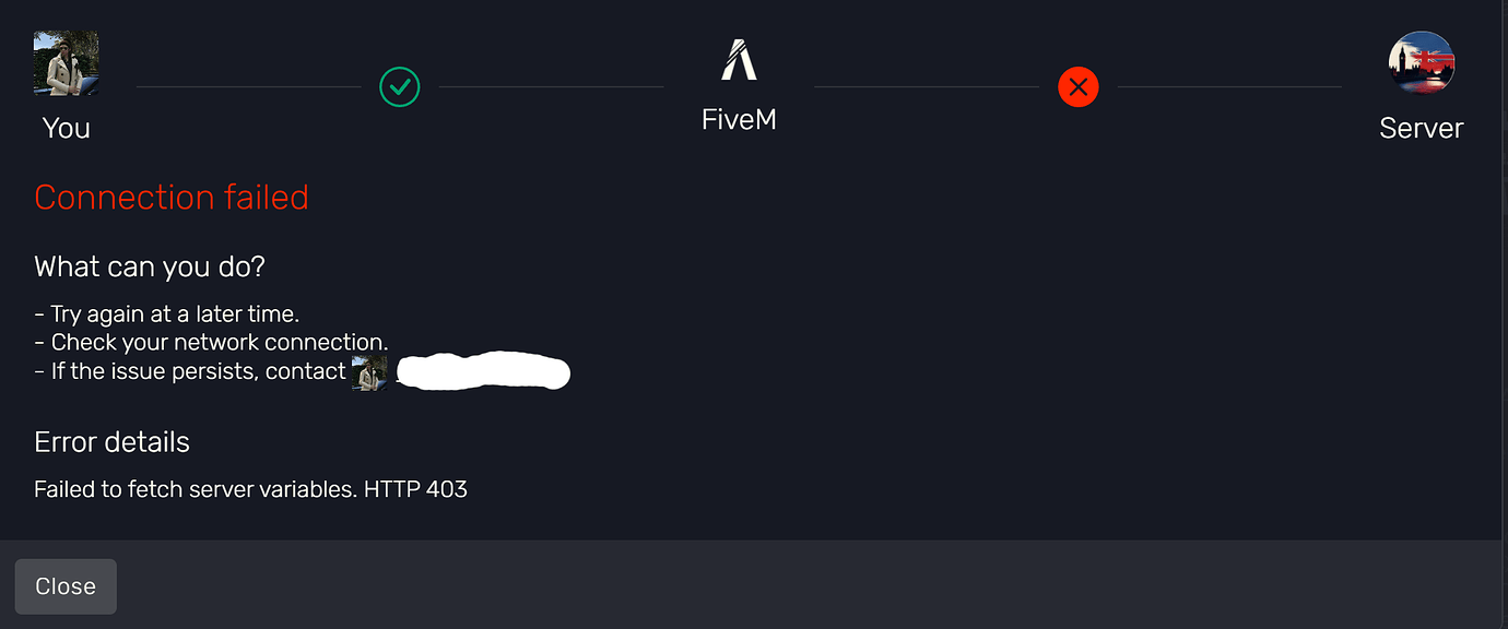 Error: HTTP 403 - FiveM Client Support - Cfx.re Community