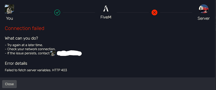 Error: HTTP 403 - FiveM Client Support - Cfx.re Community