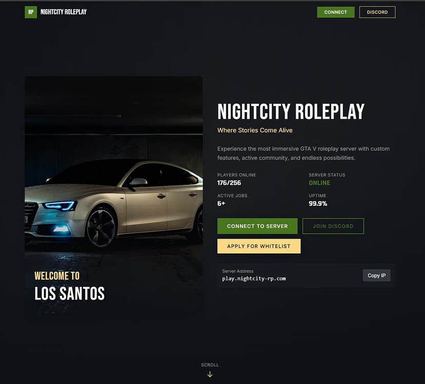 Modern & Clean FiveM Website Template - FiveM Releases - Cfx.re Community