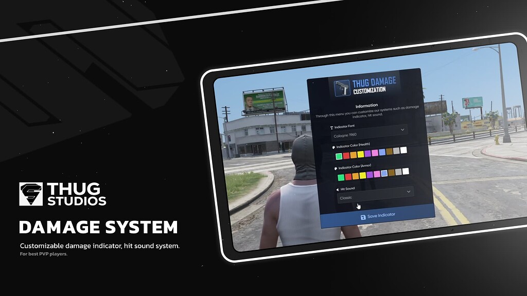 Thug Damage (Customizable Damage Indicator, Hit Sound System) - FiveM ...