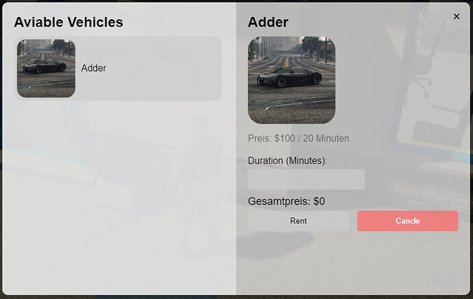 [ESX] Vehicle Rental Script - FiveM Releases - Cfx.re Community