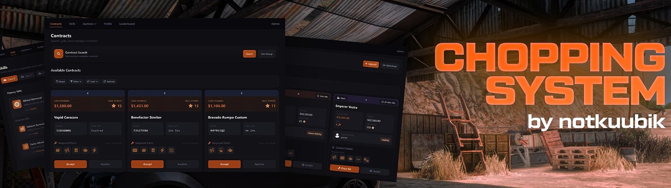 [PAID] Chop Shop System [ESX / QBX / QB / CUSTOM] - FiveM Releases ...