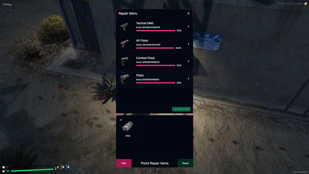 Weapon Repair Script - FiveM Releases - Cfx.re Community