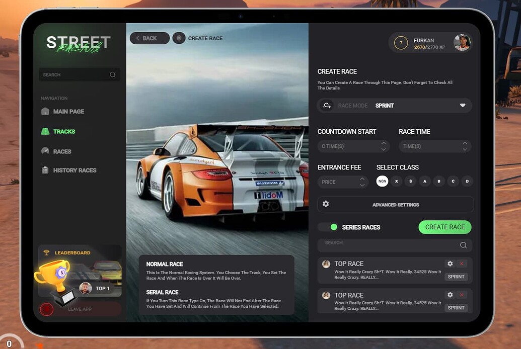 Fivem Racing System (Race Modes, many race rewards, Race creation and ...