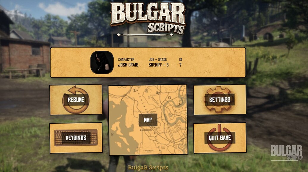 BulgaR Pause Menu [VORP] & [RSGCore] & [REDEMRP] - RedM Releases - Cfx ...