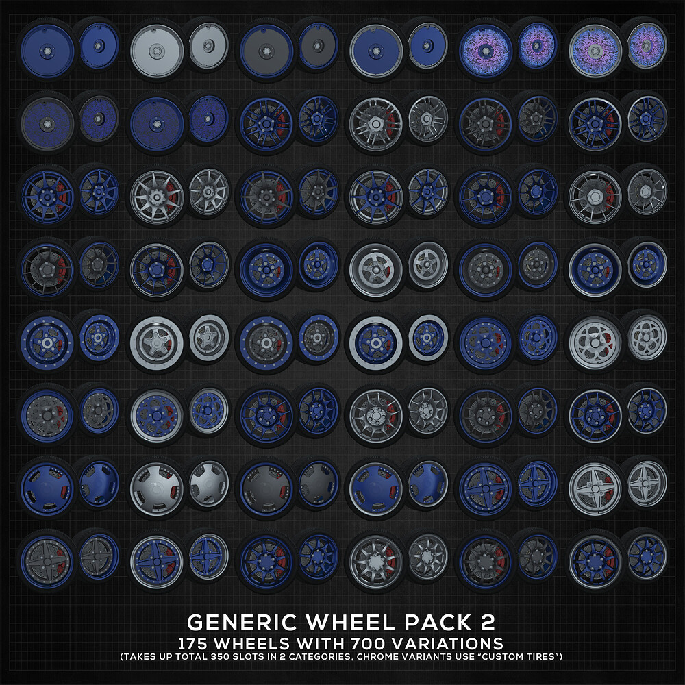 [PAID] Generic Wheel Pack 2 – 175 Wheels, 700 Variations - FiveM ...