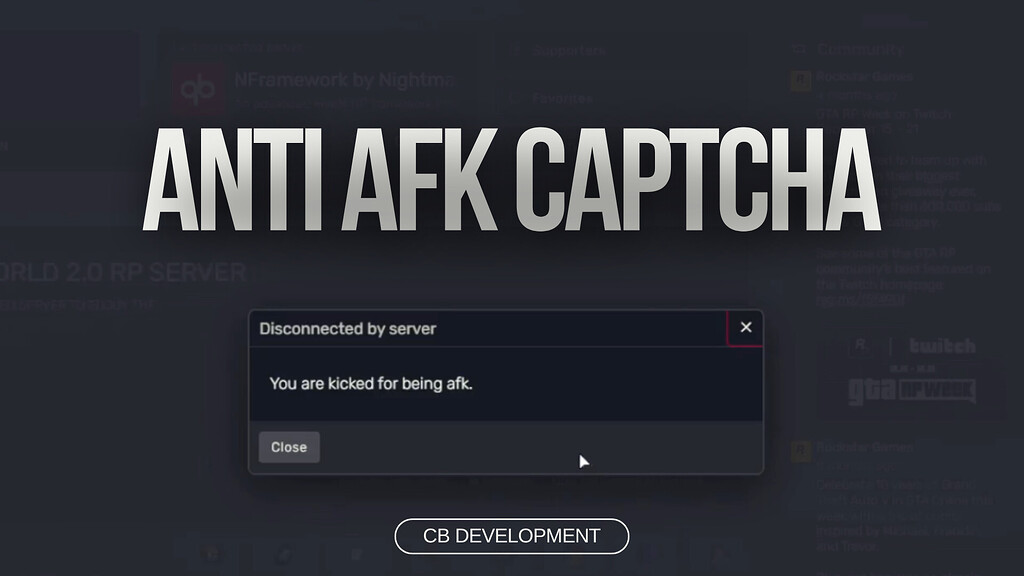Anti AFK Captcha - FiveM Releases - Cfx.re Community
