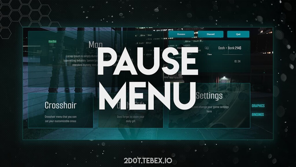 [4.99€] Modern PauseMenu [QB-ESX] - FiveM Releases - Cfx.re Community