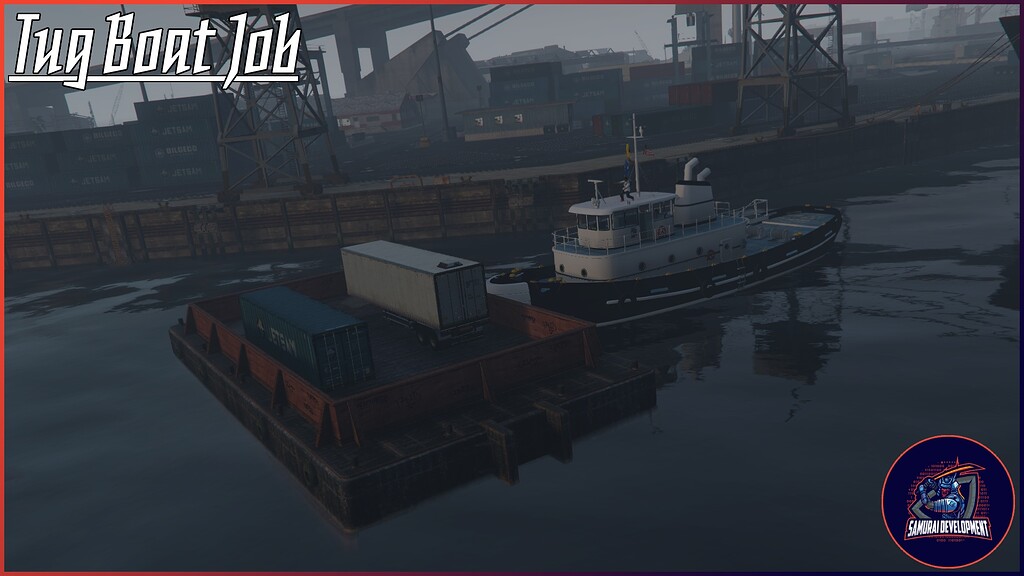 [ESX/QB] Tug Boat Job | Push Real Barges Around The Docks! - FiveM ...