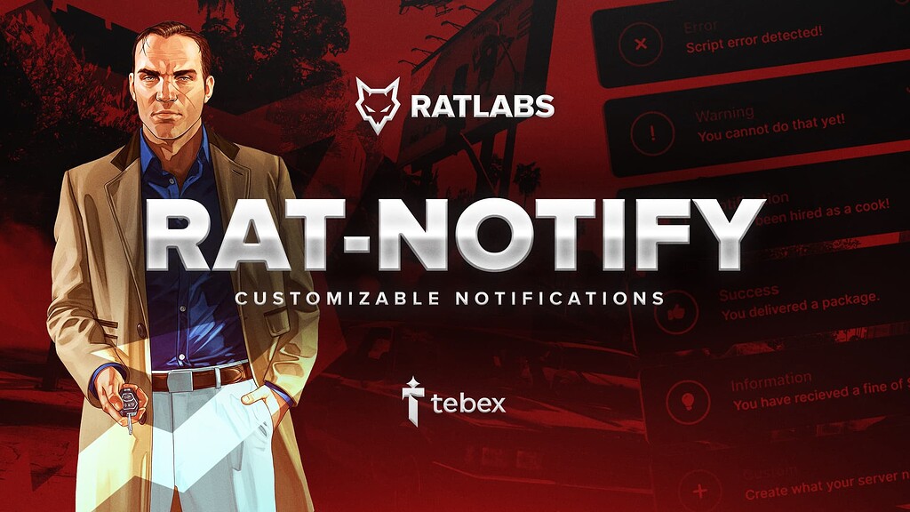 [QB/ESX] RAT-NOTIFY - A Modern Notification Script for FiveM - FiveM Releases - Cfx.re Community