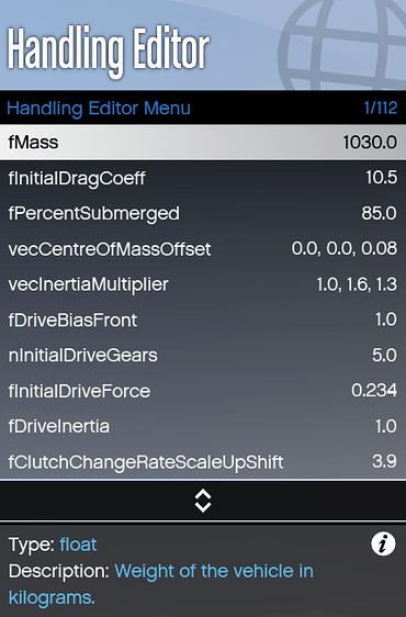 [Free] Vehicle Handling Editor - FiveM Releases - Cfx.re Community