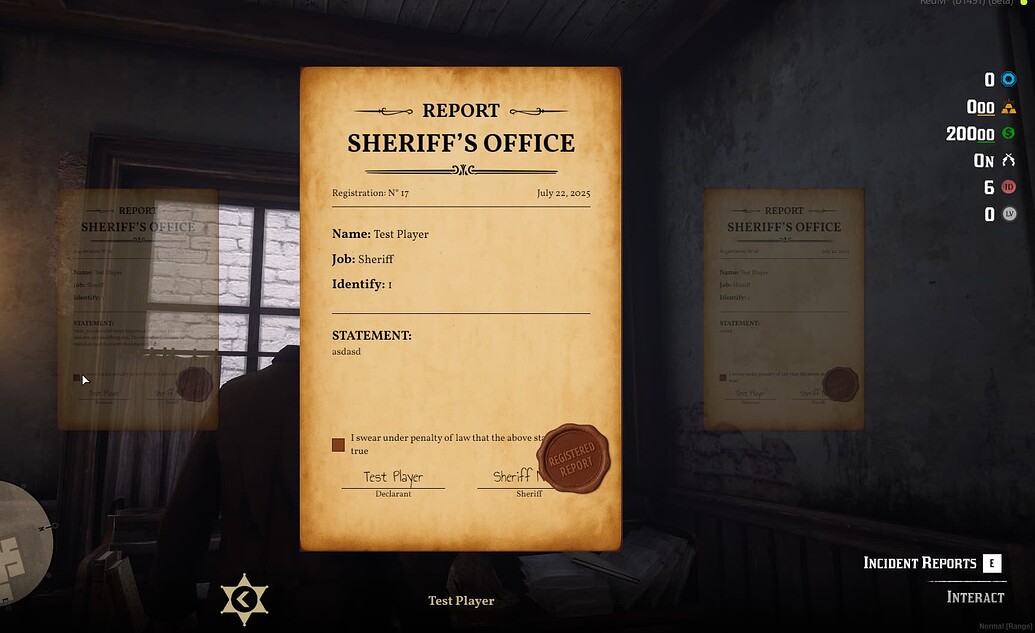 Sheriff Report [VORP] - RedM Releases - Cfx.re Community