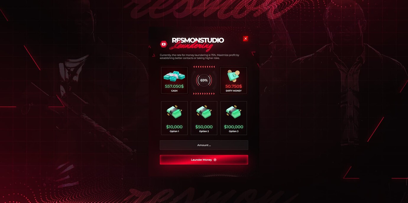 [ESX] [QBCore] RS Moneywash | 0.00ms | Quick Options , Progress ...