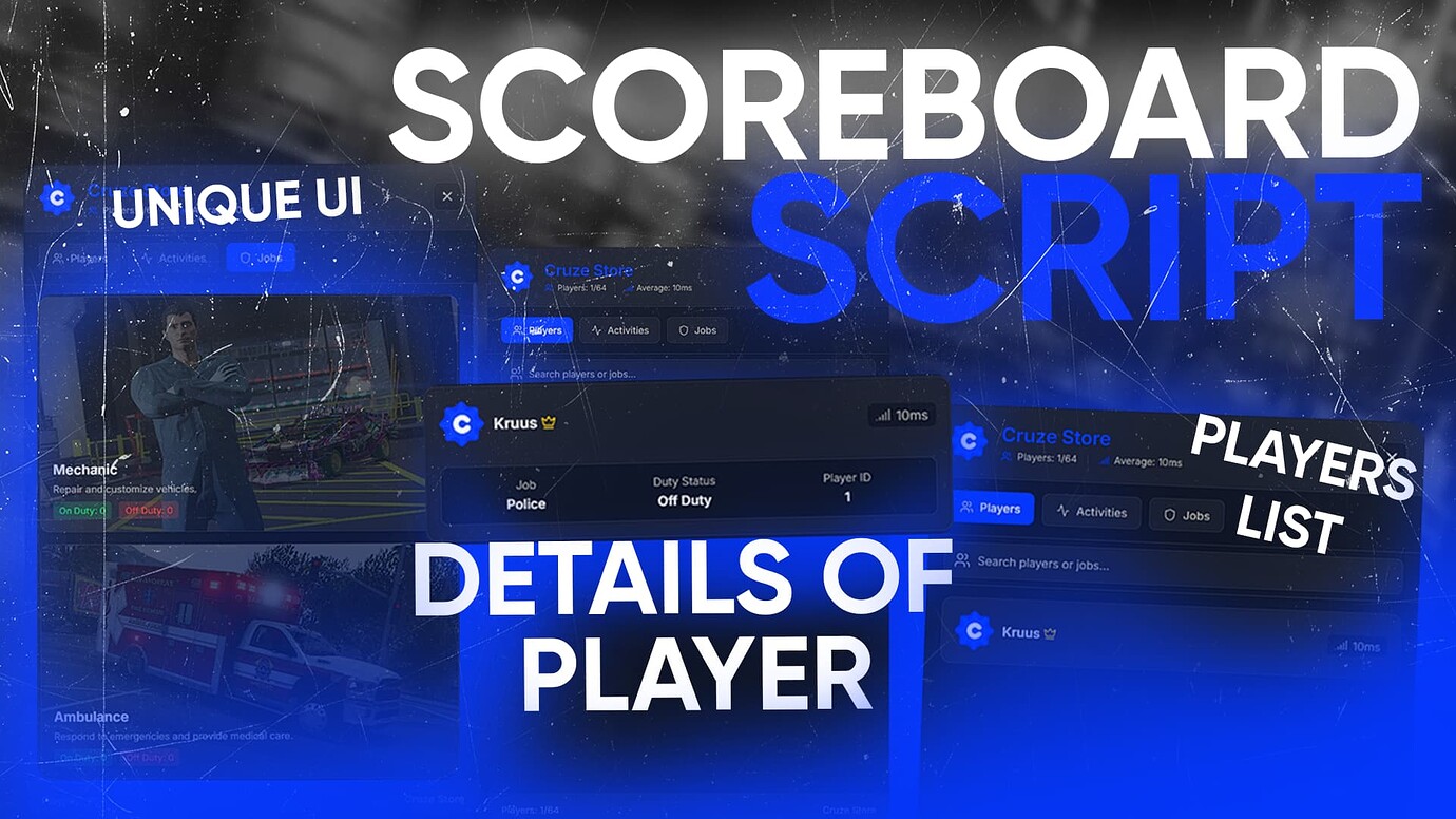 [PAID] Cruze Scoreboard | Ultimate Scoreboard & Activity System - FiveM ...