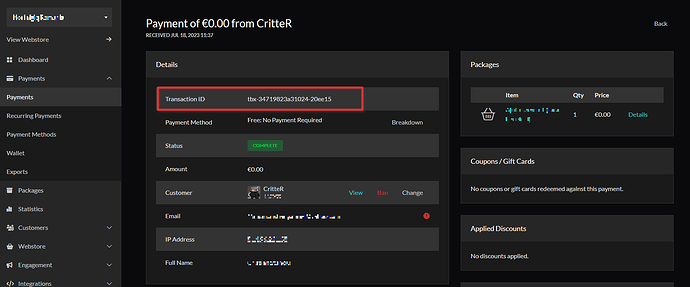 Am i able to view my customers purchase ID on Tebex? - FiveM Client ...