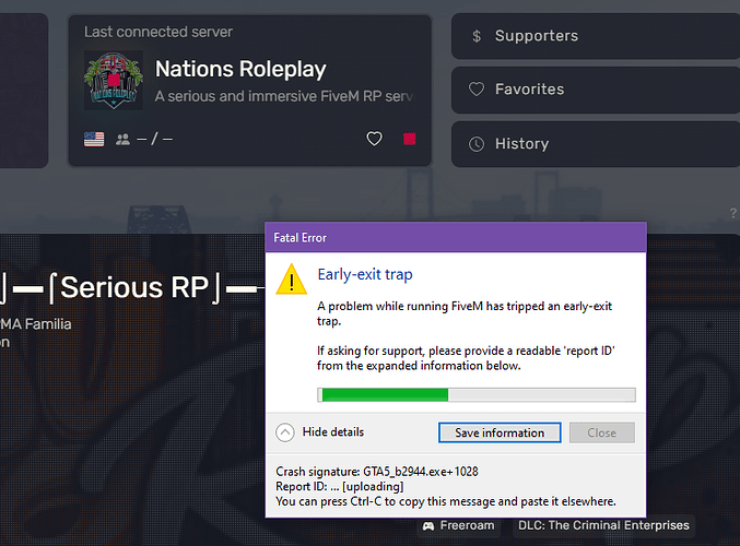 FiveM Barely Playable Constant Crashing/Disconnect - FiveM Client ...