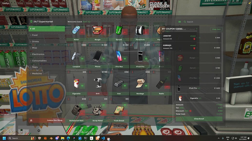 Advanced Shops V2 (QB/QBox/ESX) - FiveM Shops with Coupons, Passwords ...