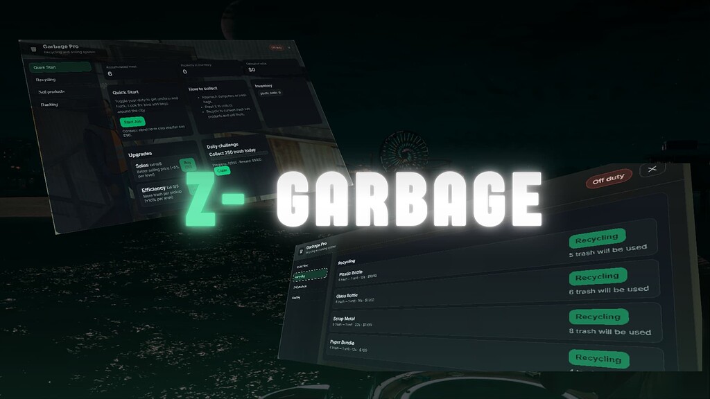 Z- Garbage Job - FiveM Releases - Cfx.re Community