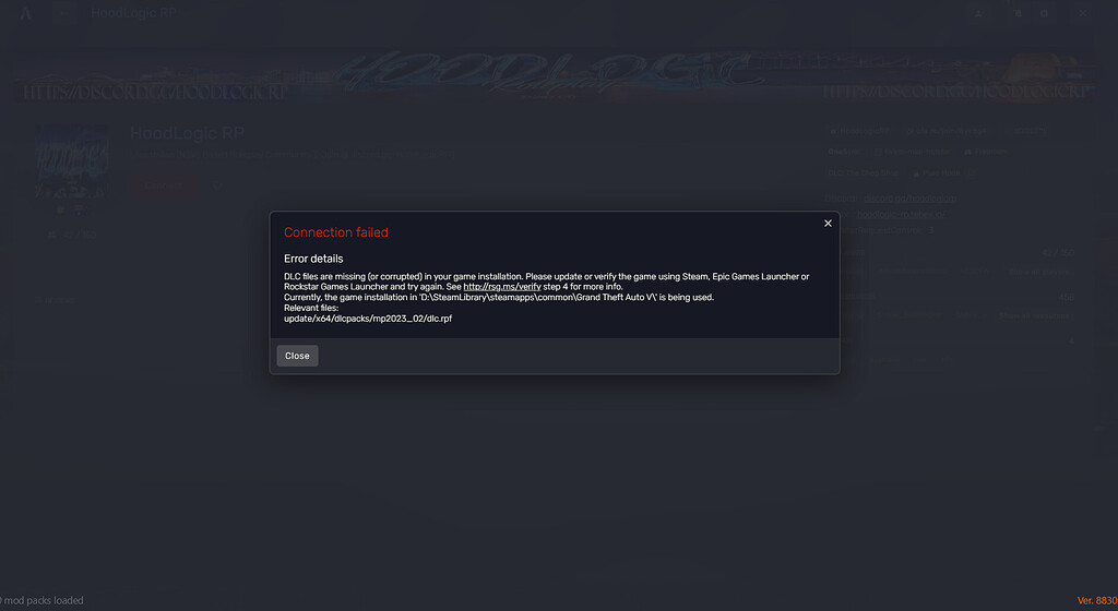 DLC Files Missing/Corrupted - FiveM Client Support - Cfx.re Community