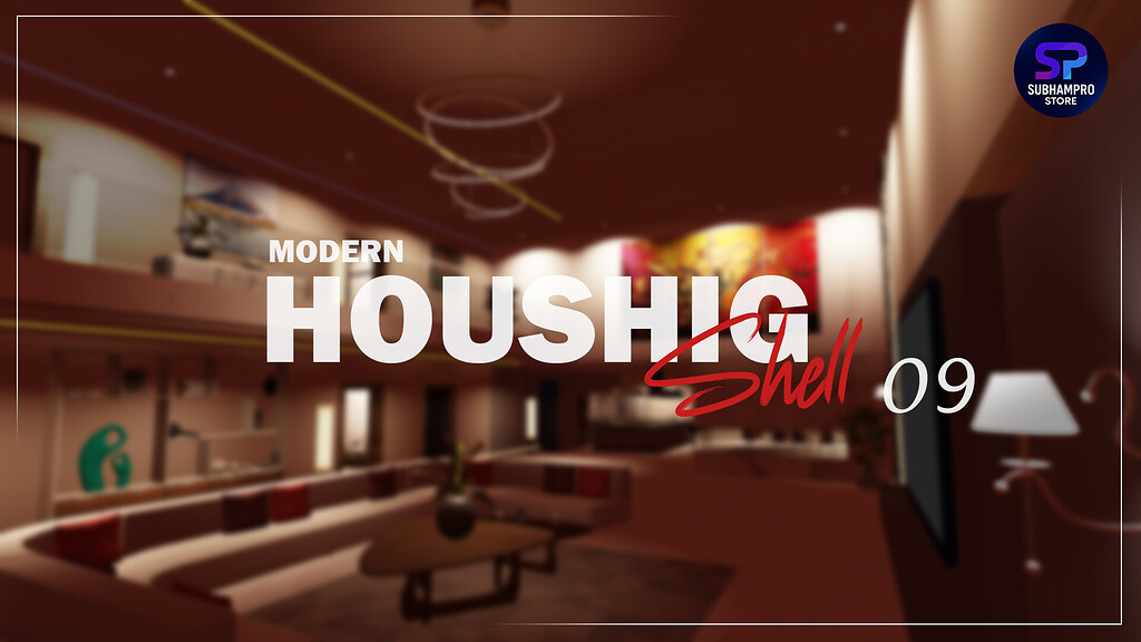 🏠 Modern Housing Shell 09 – Furnished + Unfurnished at $6.99 USD ...