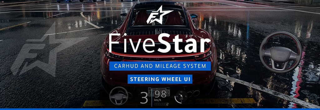 CarHud + Mileage System & Steering Wheel Ui | FREE | FiveStar - FiveM ...