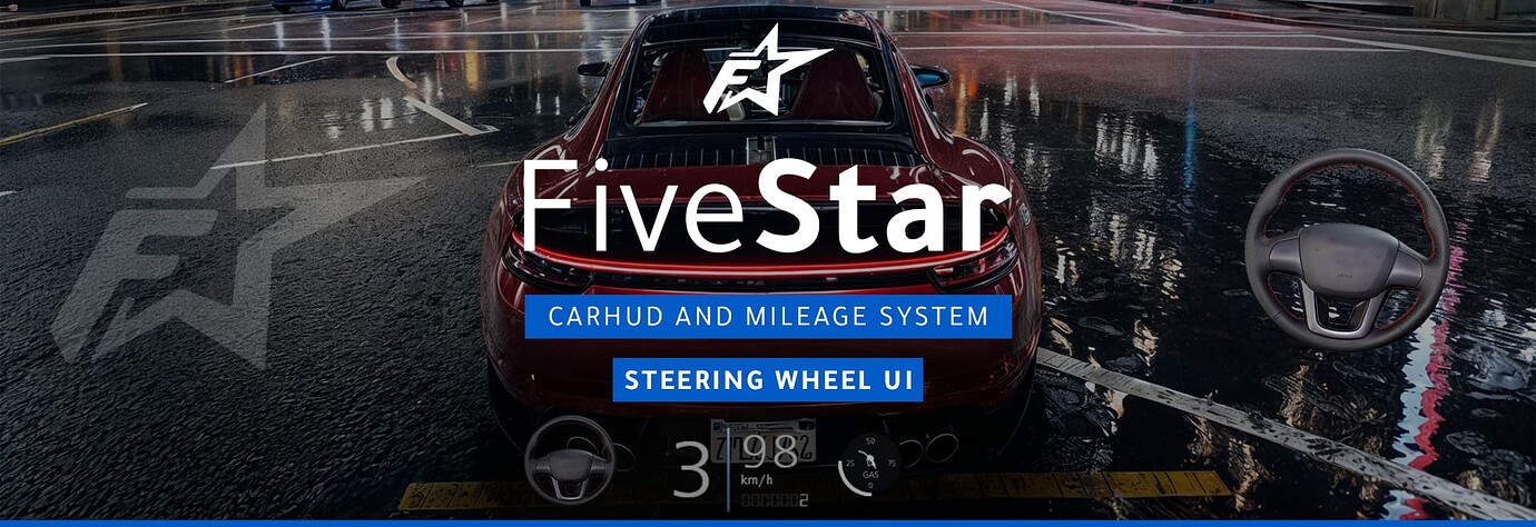 CarHud + Mileage System & Steering Wheel Ui | FREE | FiveStar - FiveM ...