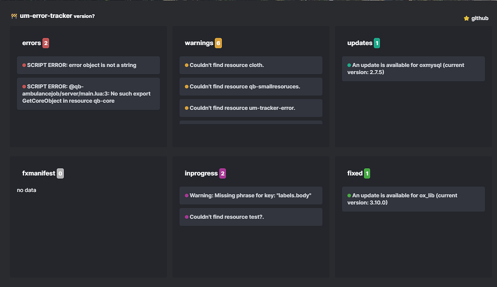 🚧 um-error-tracker (tool) - FiveM Releases - Cfx.re Community