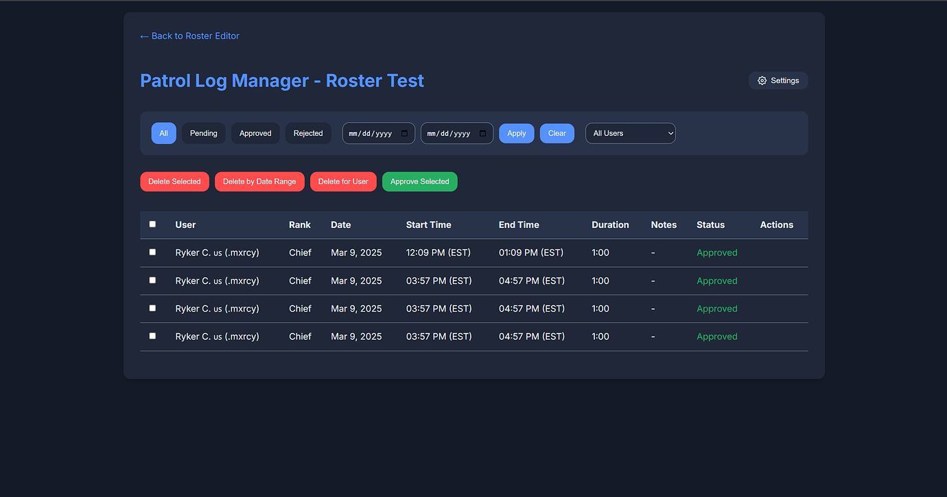 AutoRosters.com | Auto Updating | Discord Roles Based | Patrol Logs ...