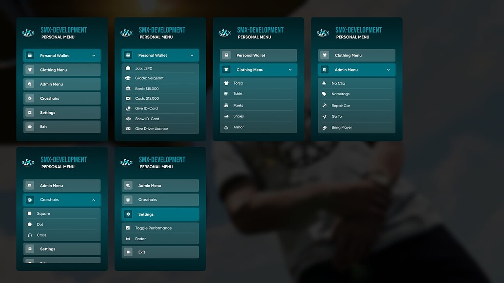 [PAID] [QBCORE/ESX] SMX-Personalmenu - FiveM Releases - Cfx.re Community
