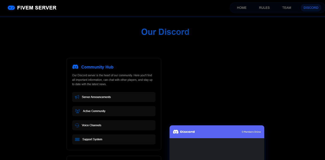 SirRezi_Website – Modern Server Website Template for FiveM [Free] - FiveM Releases - Cfx.re ...