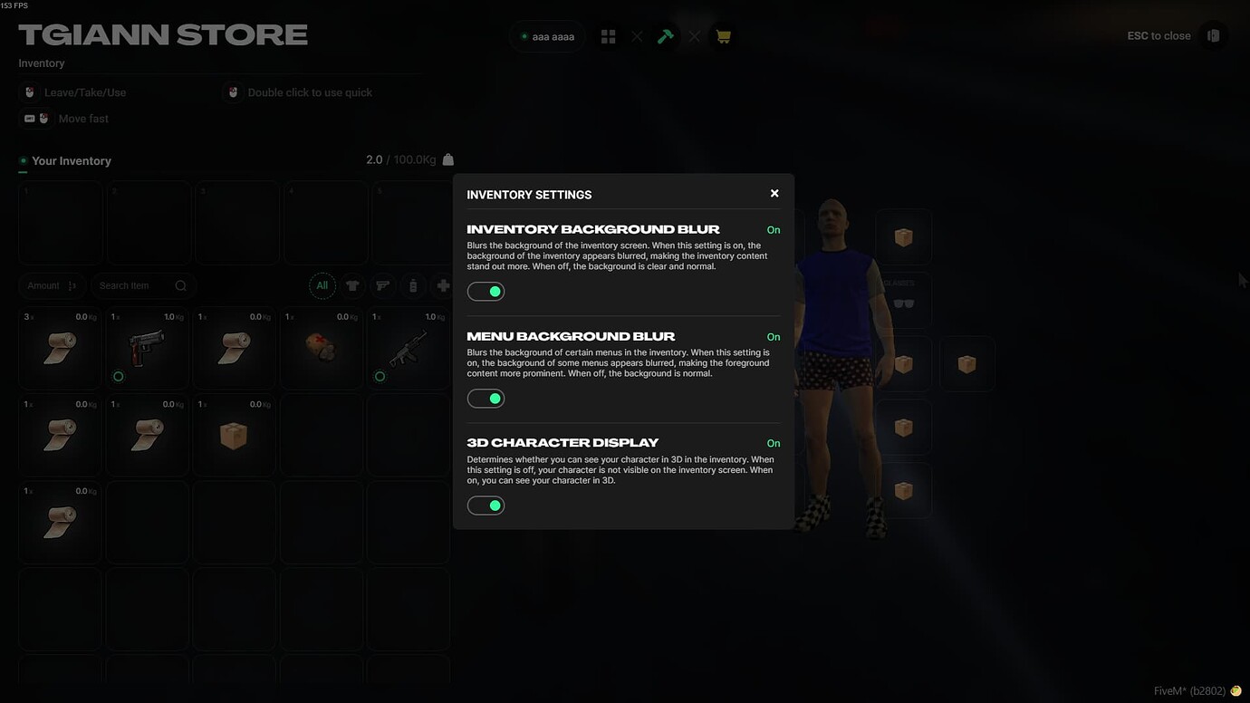 [PAID] Inventory + Clothing - FiveM Releases - Cfx.re Community
