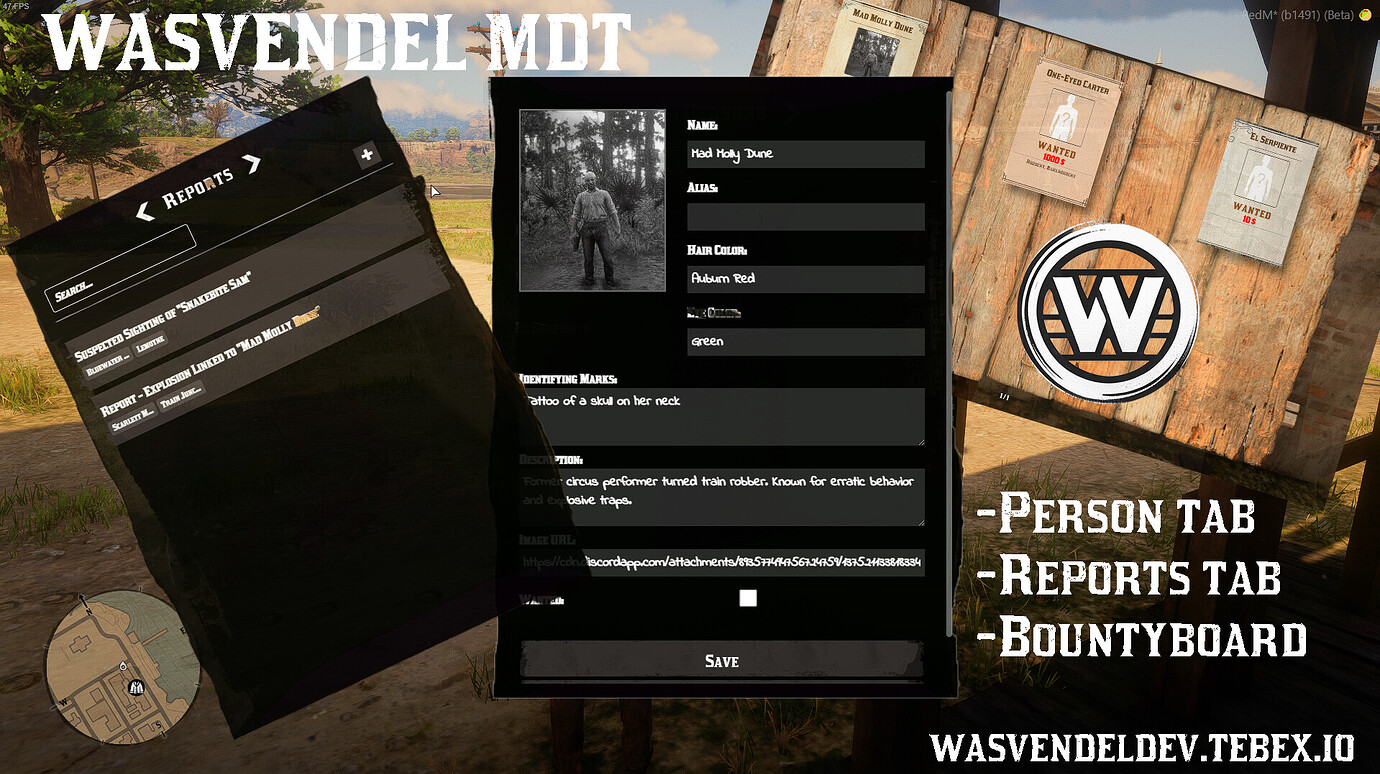 [PAID] [VORP/RSG+CUSTOM FRAMEWORK OPTION] MDT + Bountyboard - RedM ...