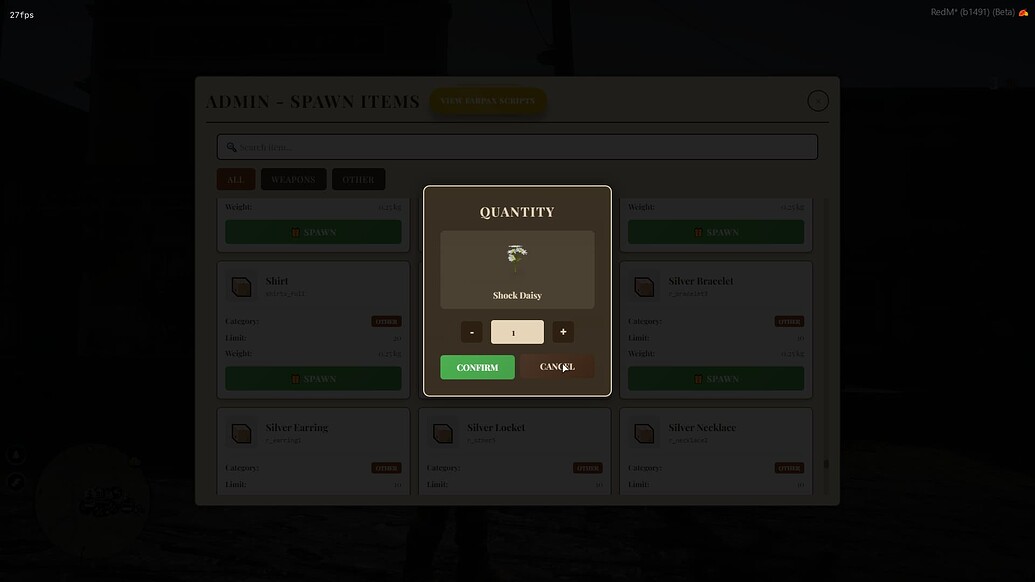 [FREE] Farpax Spawn Items - Item spawn system for RedM [Vorp] 🎨 - RedM ...