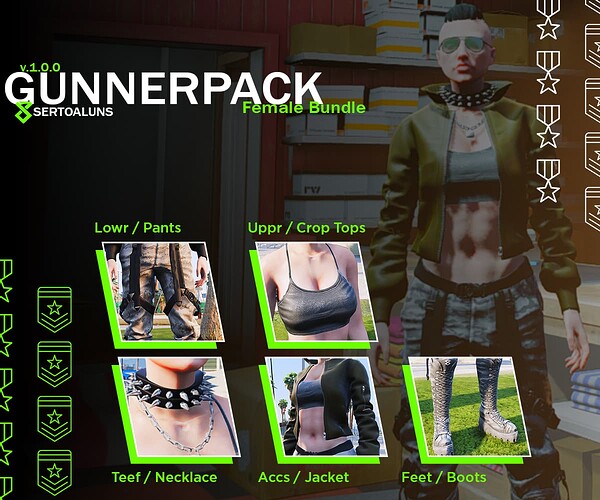[PAID] [Custom Cloth] Gunner Female Mini Bundle - FiveM Releases - Cfx.re Community
