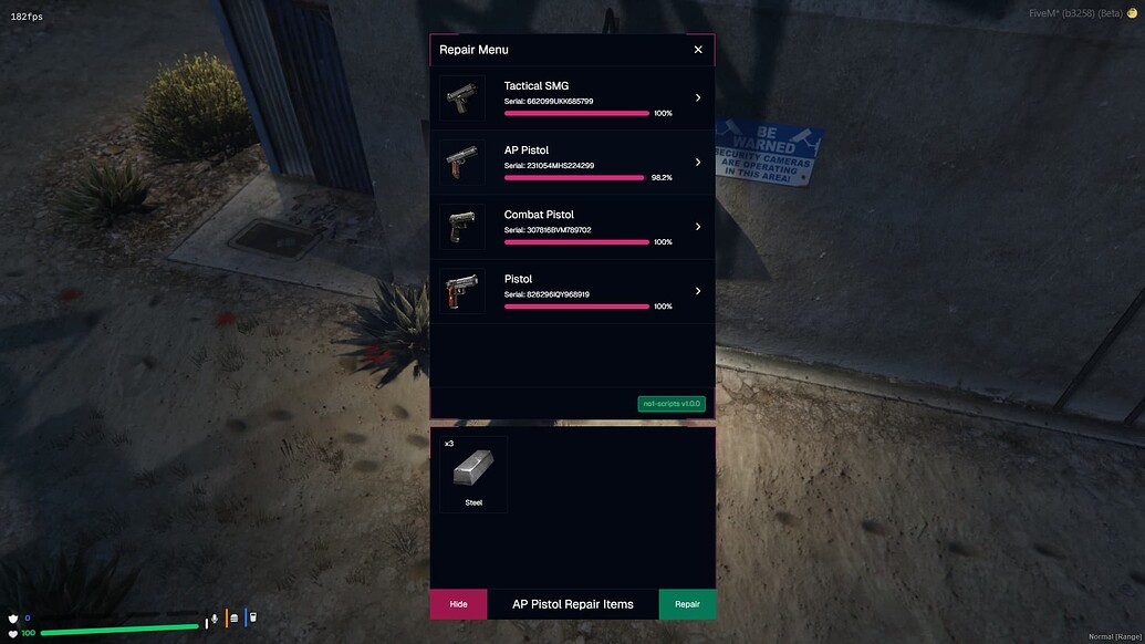 Weapon Repair Script - FiveM Releases - Cfx.re Community